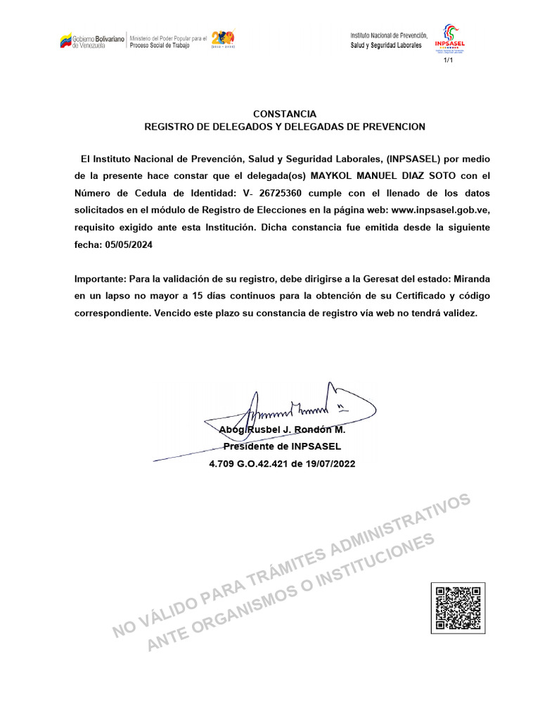 Constancia PDF - Constancia | PDF