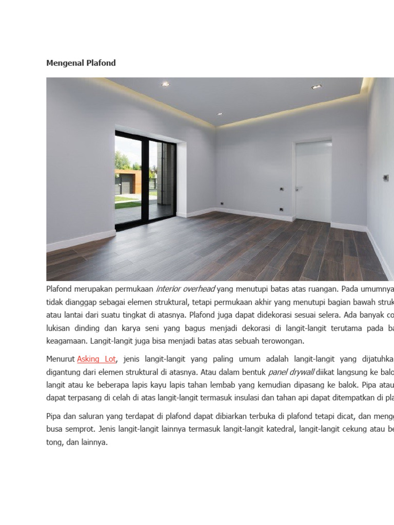 Mengenal Plafond | PDF