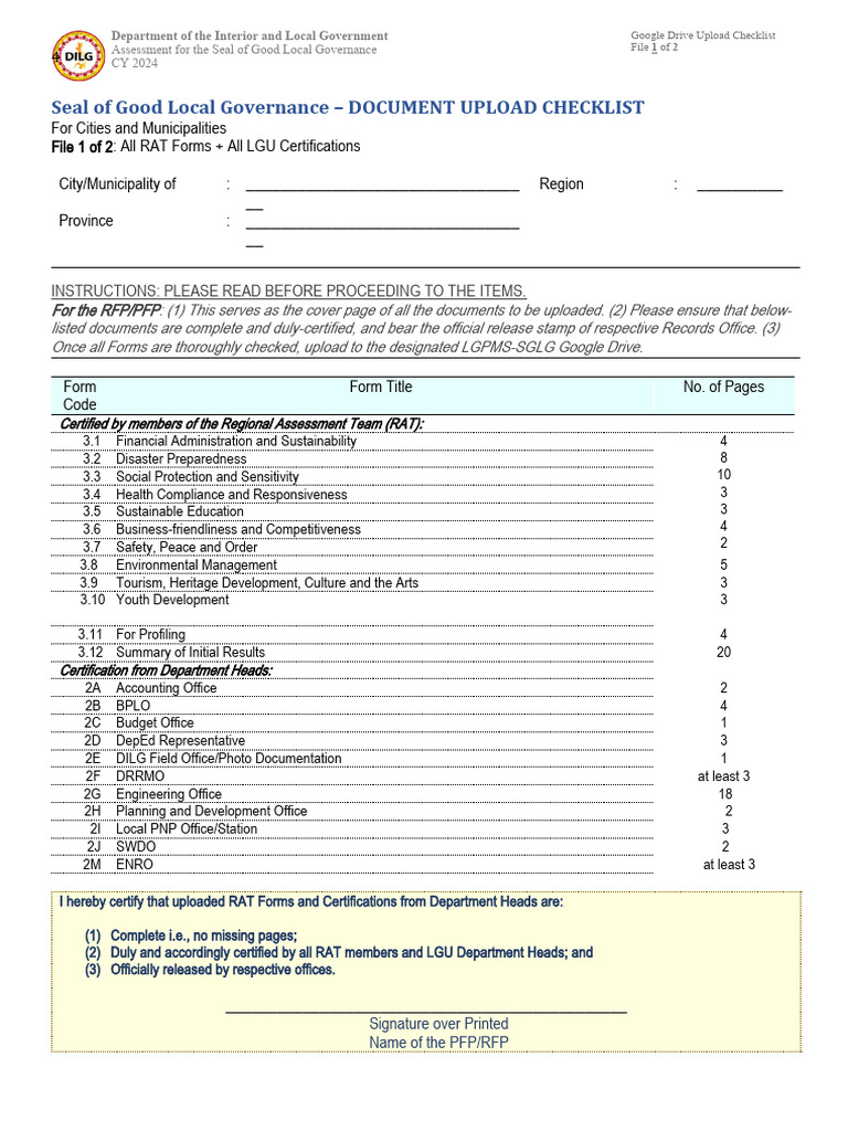Tab C Upload Checklist (CM) - Documents To Be Uploaded - Final ...