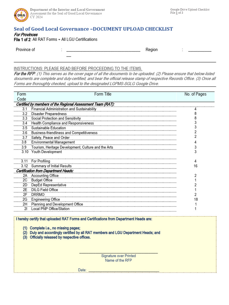 Tab C Upload Checklist (P) - Documents To Be Uploaded - Final - Devmode ...