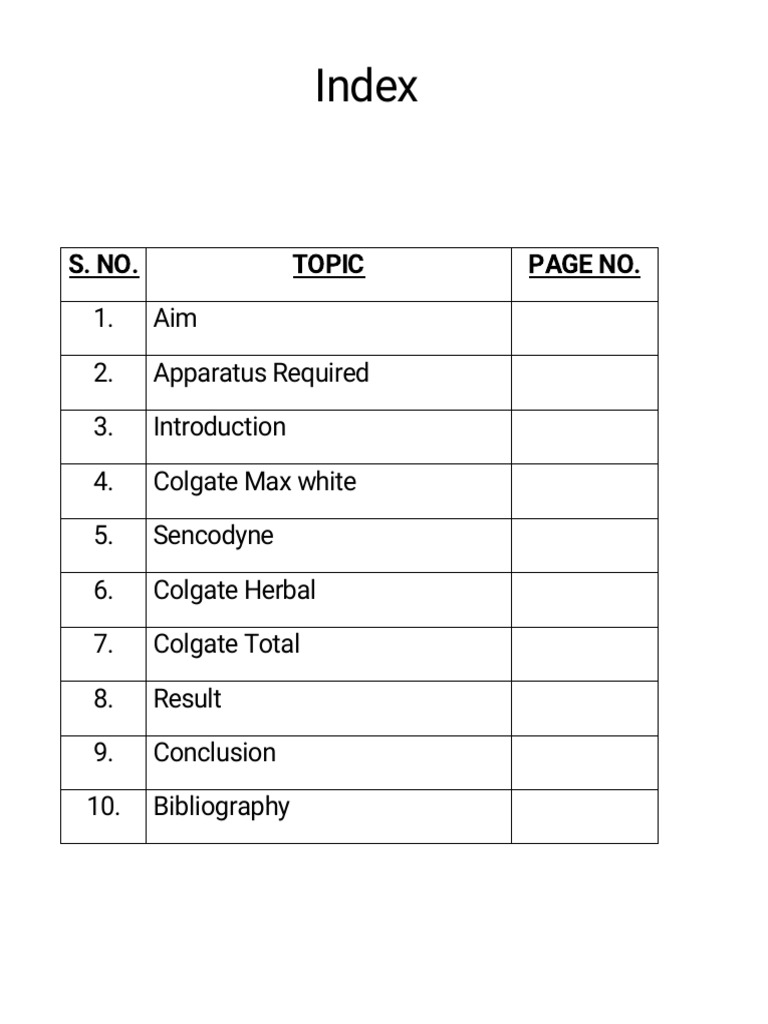 Analysis of Toothpaste Chemistry Investigatory Project Class 12 | PDF ...