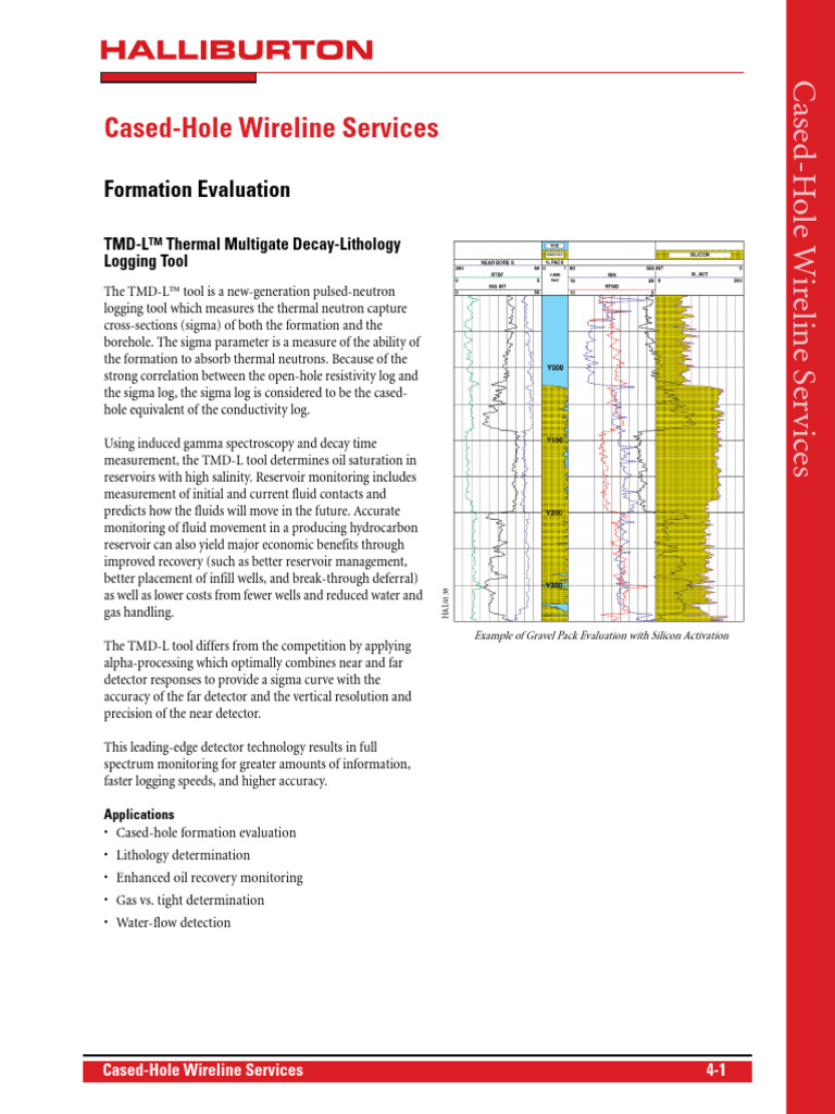 Cased Hole Wireline Services 4 1 Cased H | PDF