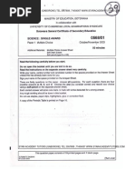 Science Double Award Paper 3 (BGCSE) | PDF | Home & Garden | Technology & Engineering