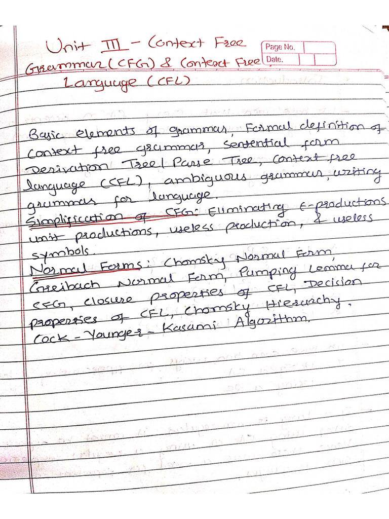 TOC Unit 3 Notes | PDF