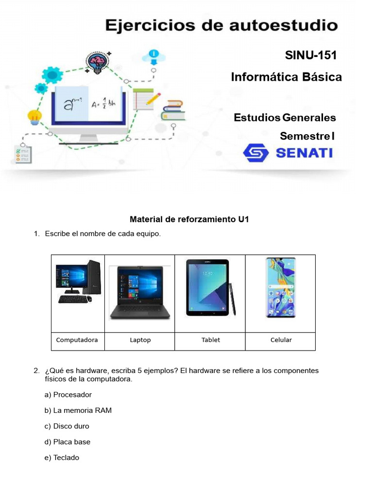 Informática Básica 1 5 1 - INU S: I Emestre S Enerales G Studios E | Descargar gratis PDF ...