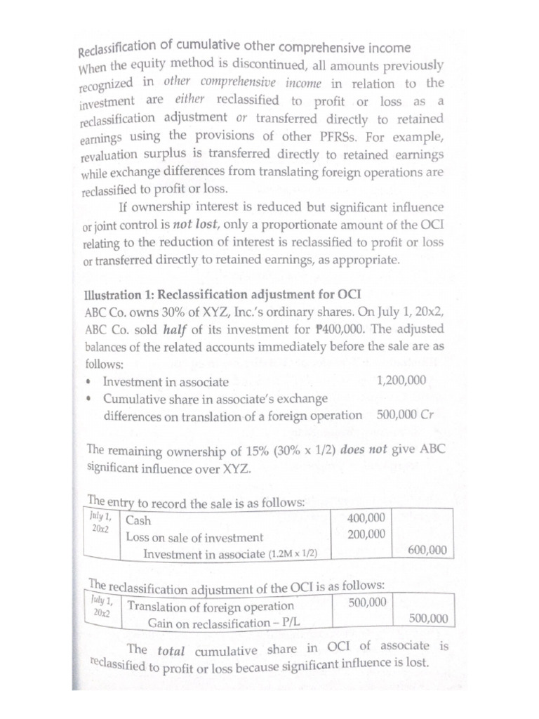 Reclassification of Cumulative Other Comprehensive Income | PDF