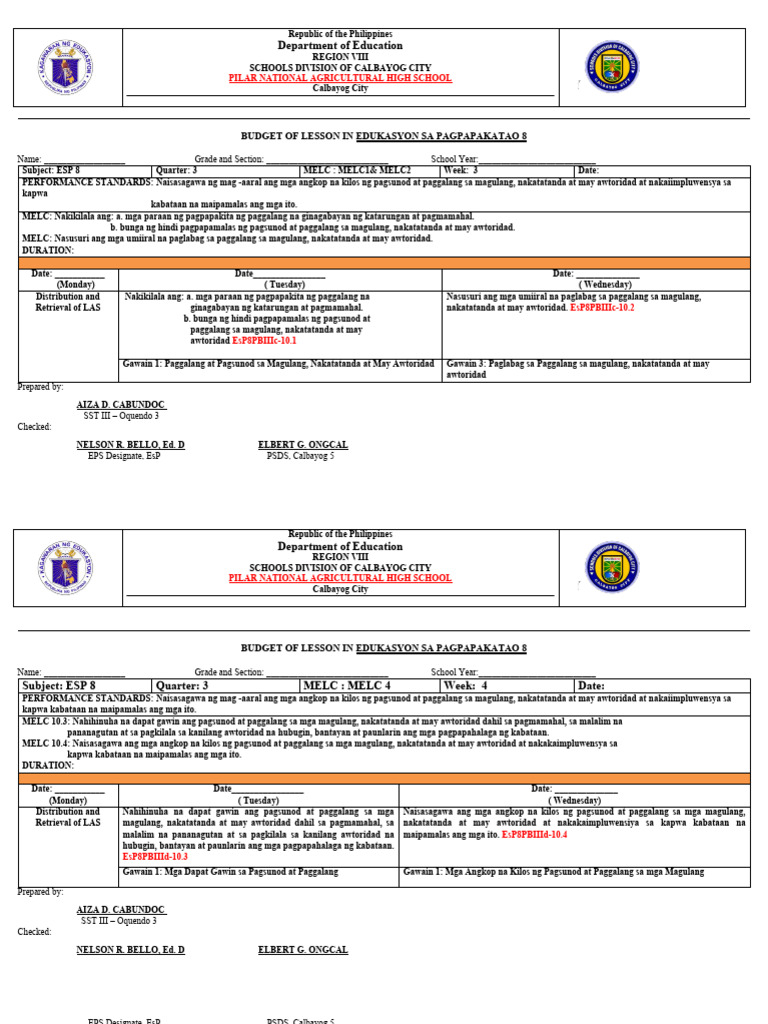Bol-Week 3&4-Aiza D. Cabundoc | PDF