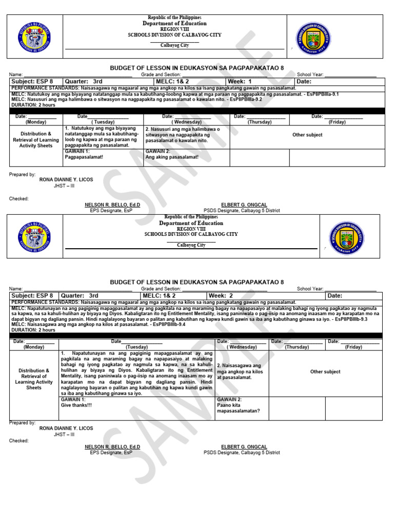 BOL-WEEK 1 & 2 - RONA DIANNE Y. LICOS | PDF