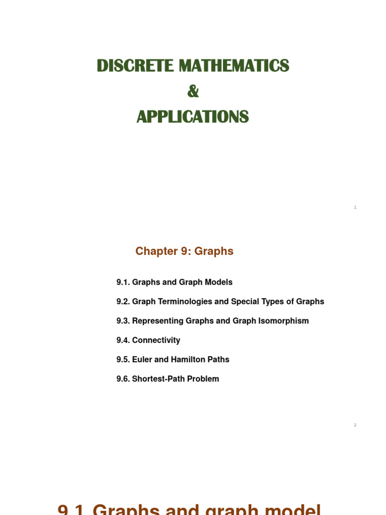 Chap9, 10_Graphs, Trees (HT) | PDF | Vertex (Graph Theory) | Graph Theory