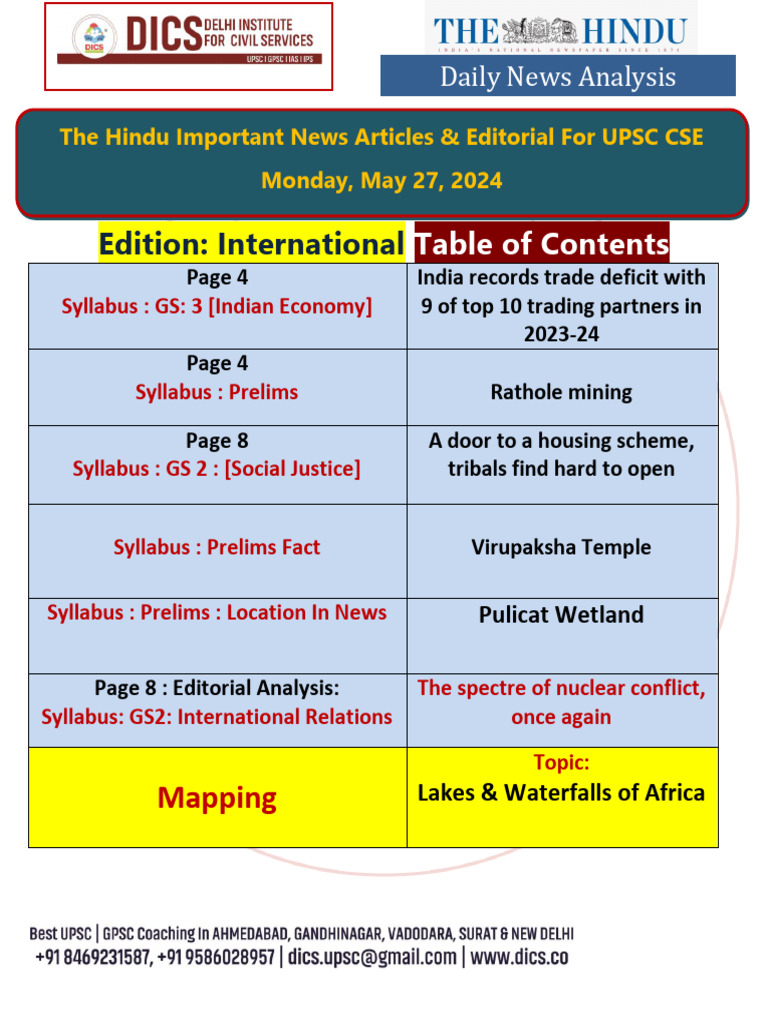 Daily News Analysis: Economy & Social Justice | PDF | Balance Of ...