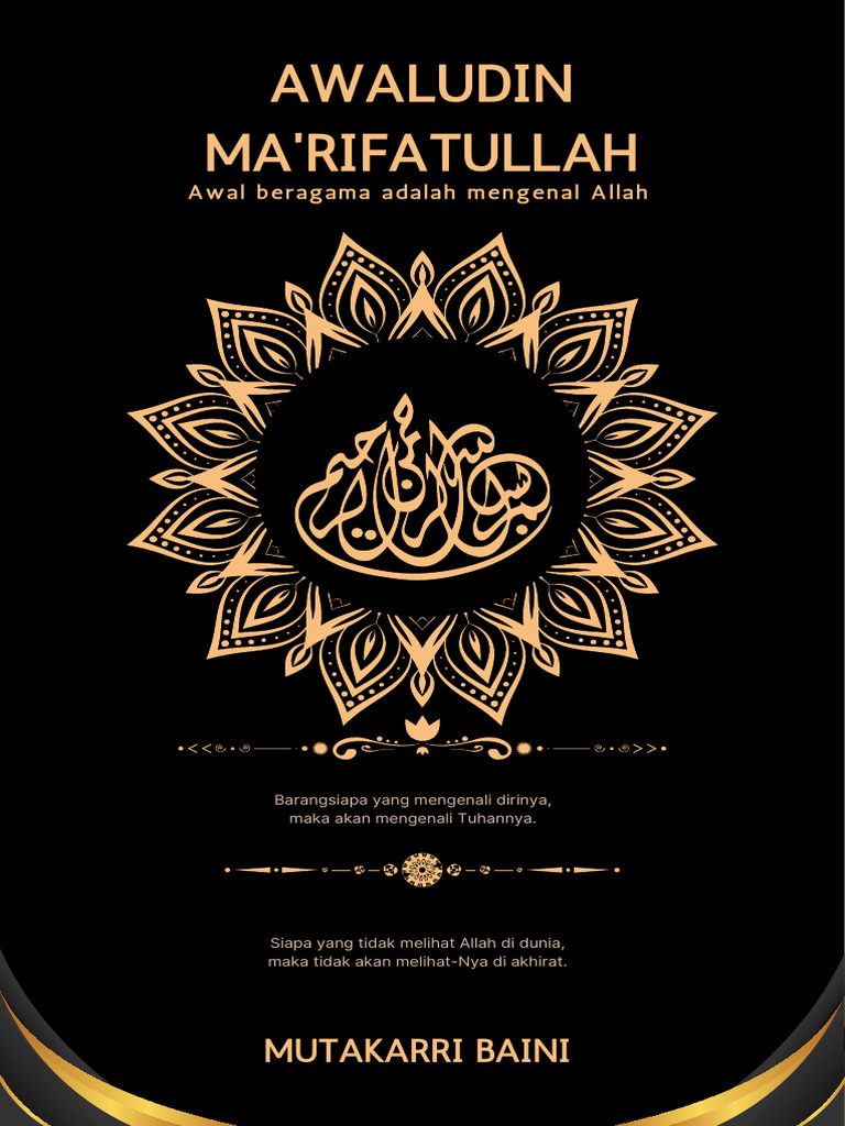 Sampul Buku Awaludin Ma'Rifatullah | PDF