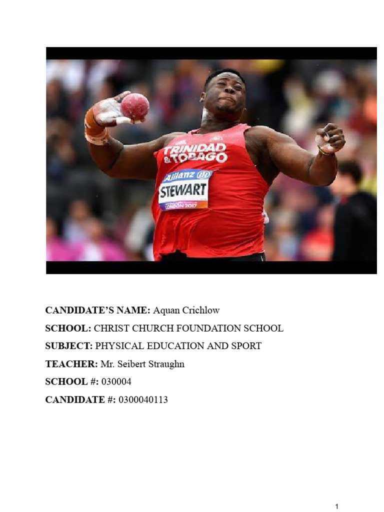 P.E & Sport SBA | PDF | Foot | Hand