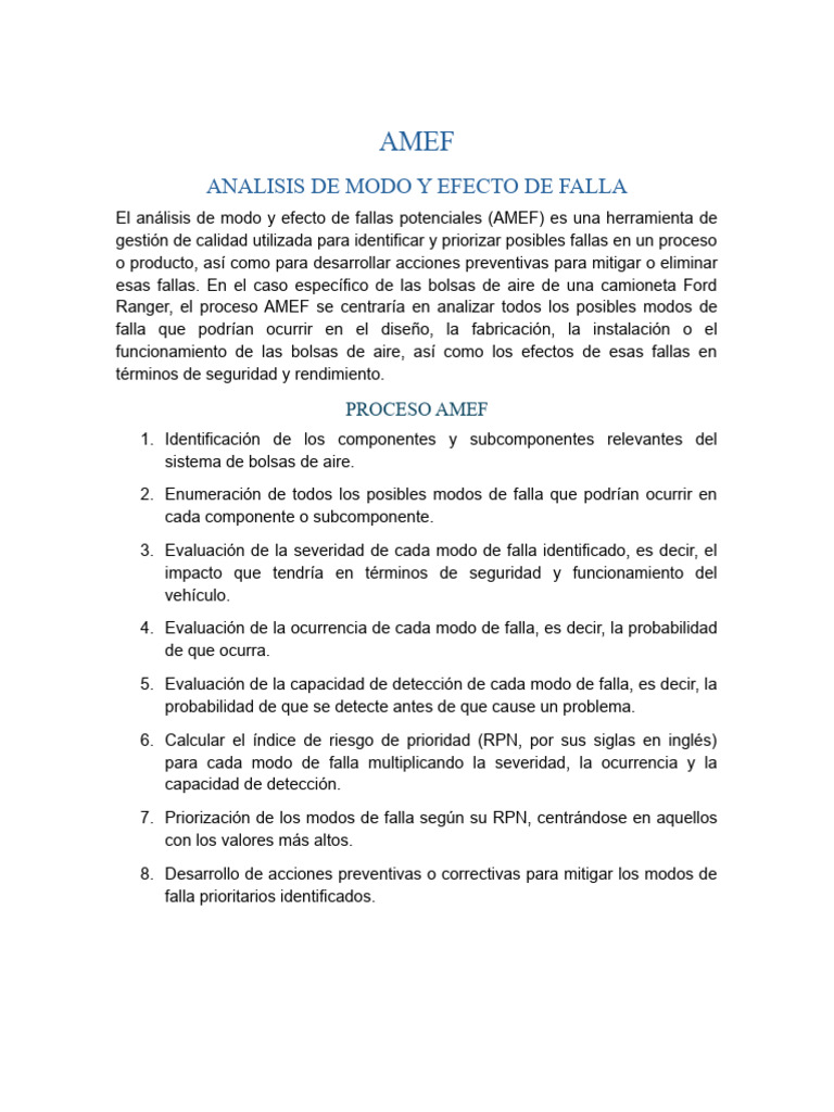 Amef Calidad | PDF | Airbag