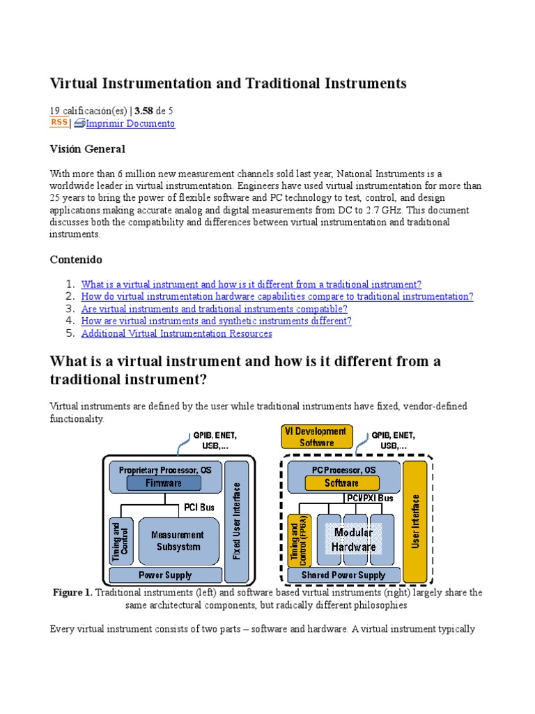 Virtual Instrumentation and Traditional Instruments | Download Free PDF ...