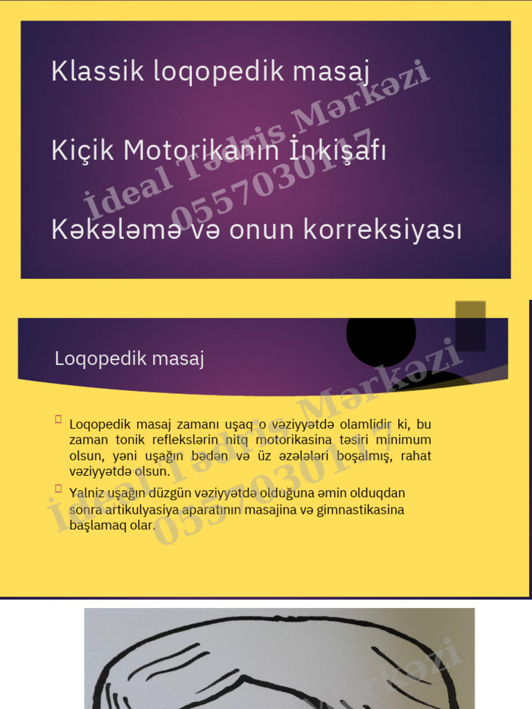 6 Kiçik Motorika Bacarıqları - Masaj - KƏKƏLƏMƏ | PDF