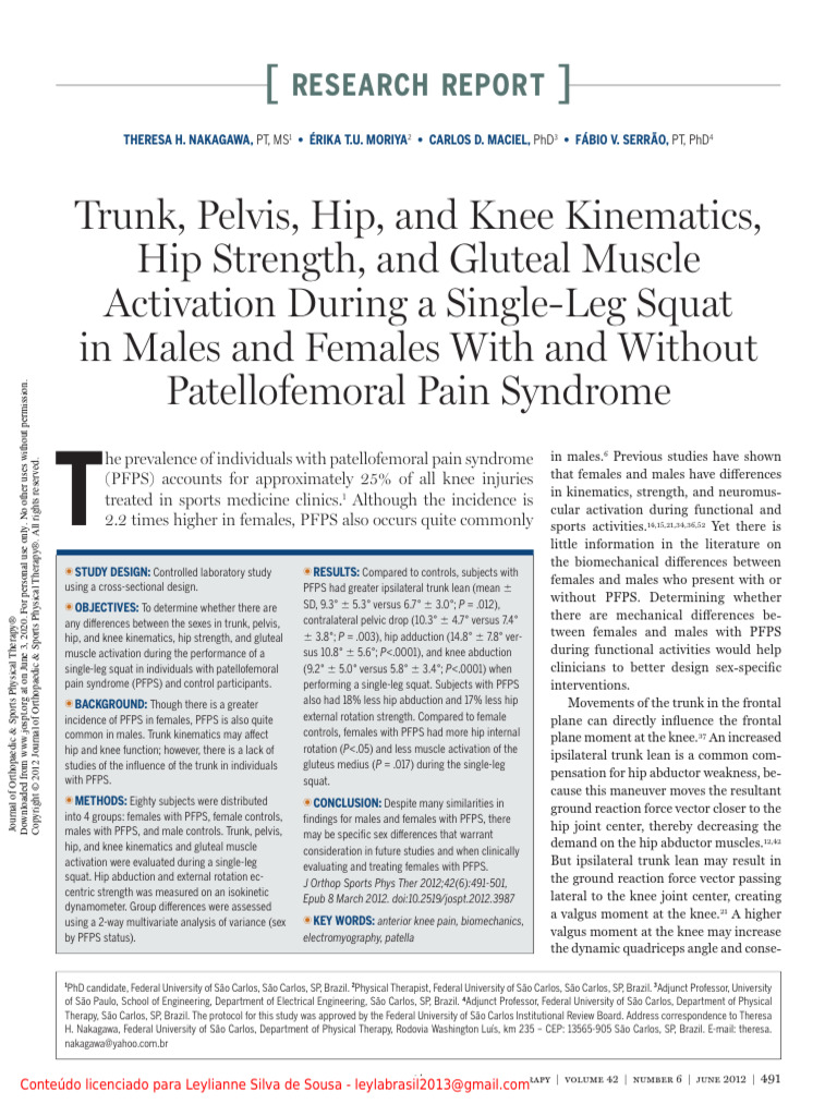 Artigo5-Trunk-Pelvis-HipandKneeKinematics Novo | PDF | Pelvis | Hip