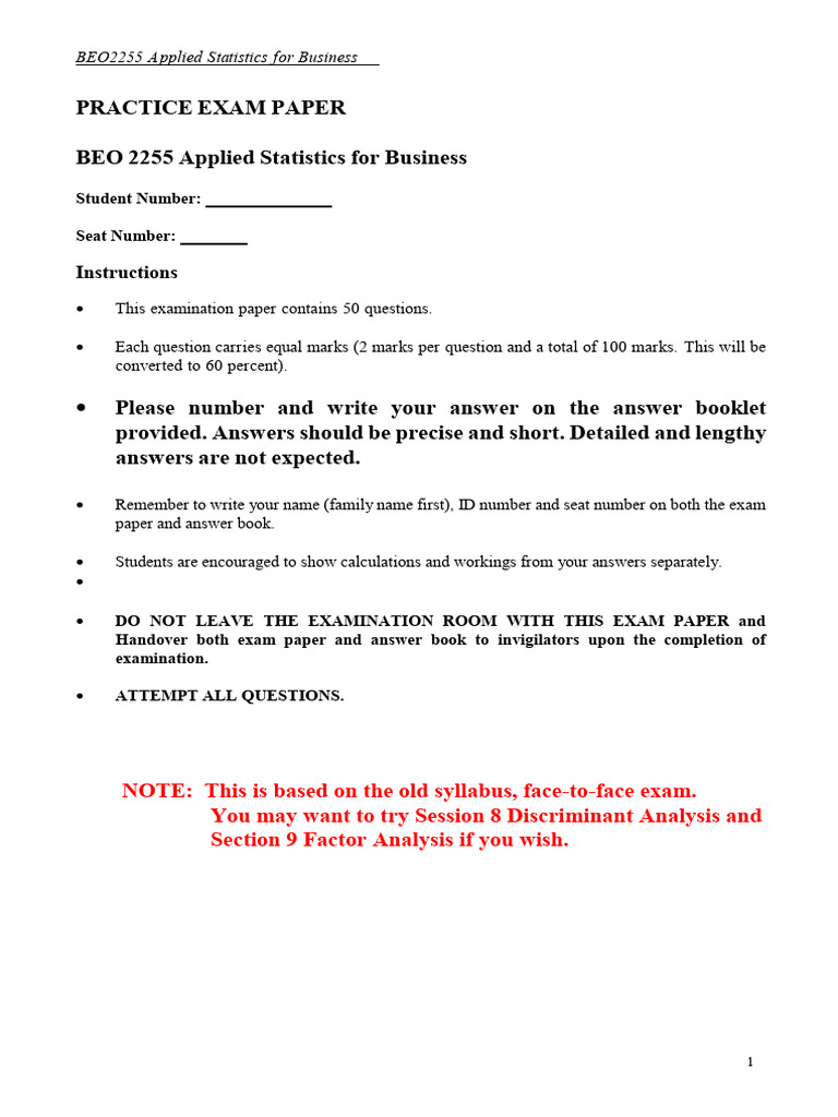 ASB Old Format | PDF | Errors And Residuals | Statistics