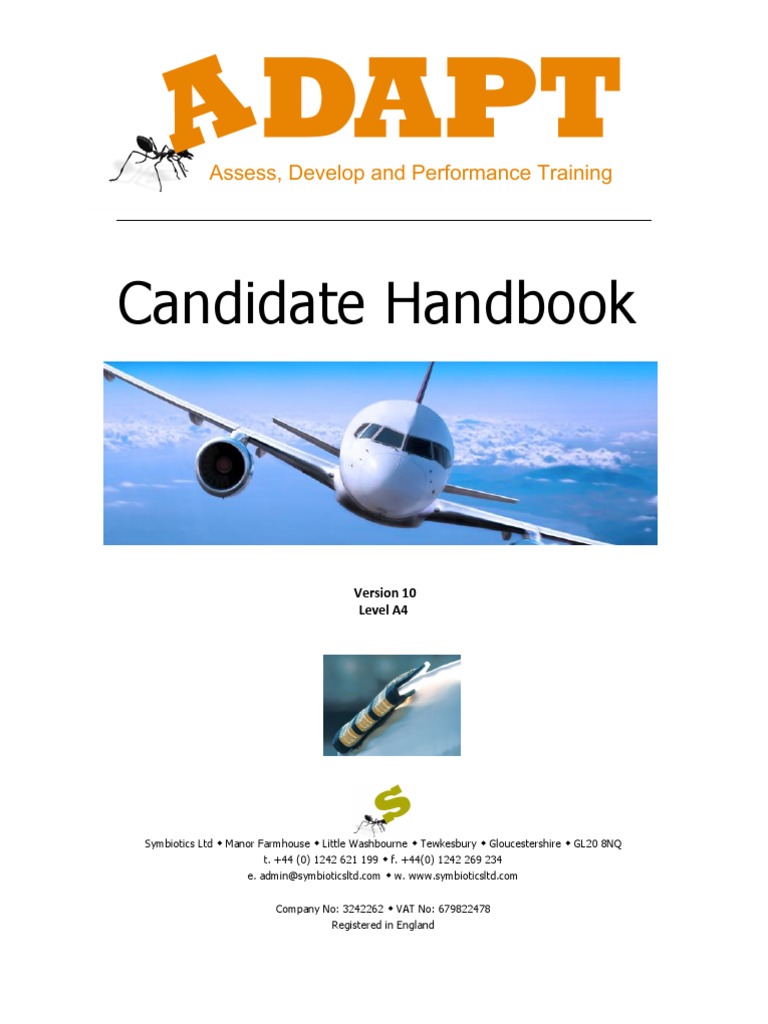 CASS Candidate Handbook - Level A4 - V10-2 | PDF | Question | Cockpit