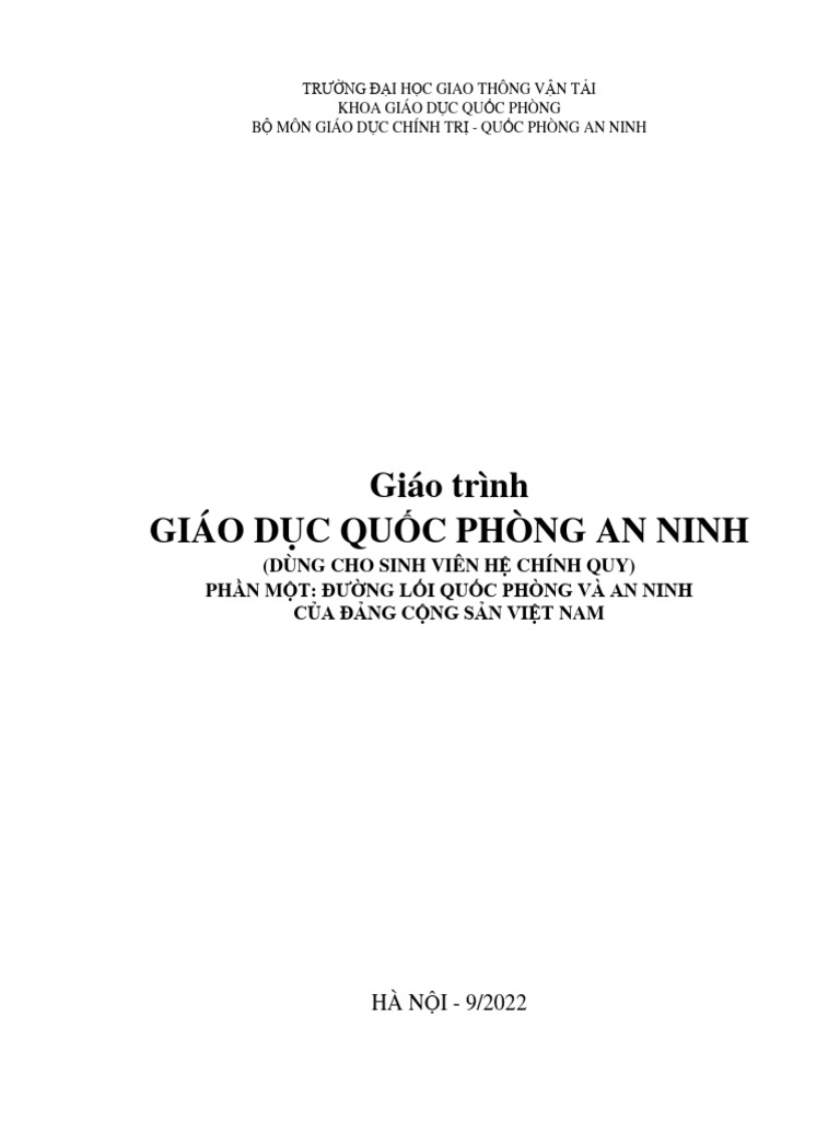 Tài liều HP1 GDQP | PDF
