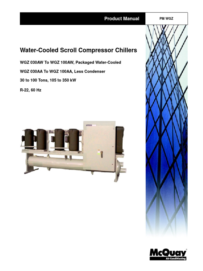 WGZ Water-Cooled Chiller Manual | PDF | Heat Exchanger | Chemical ...