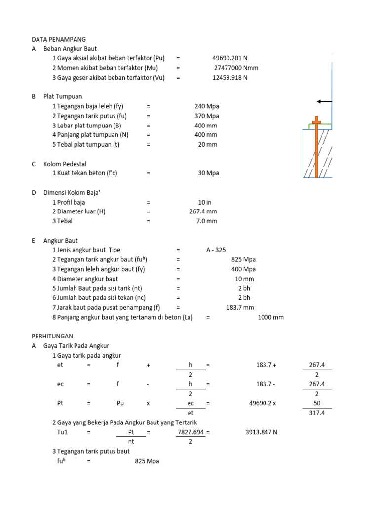 Perhitungan Angkur | PDF