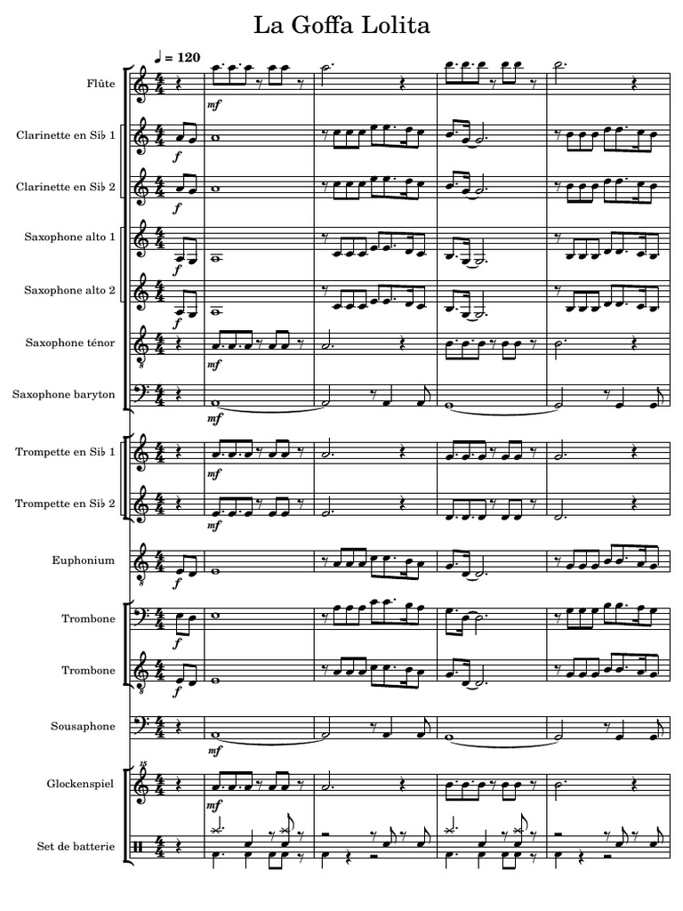 La Goffa Lolita-Conducteur - Et - Parties | PDF | Marching Bands | Music