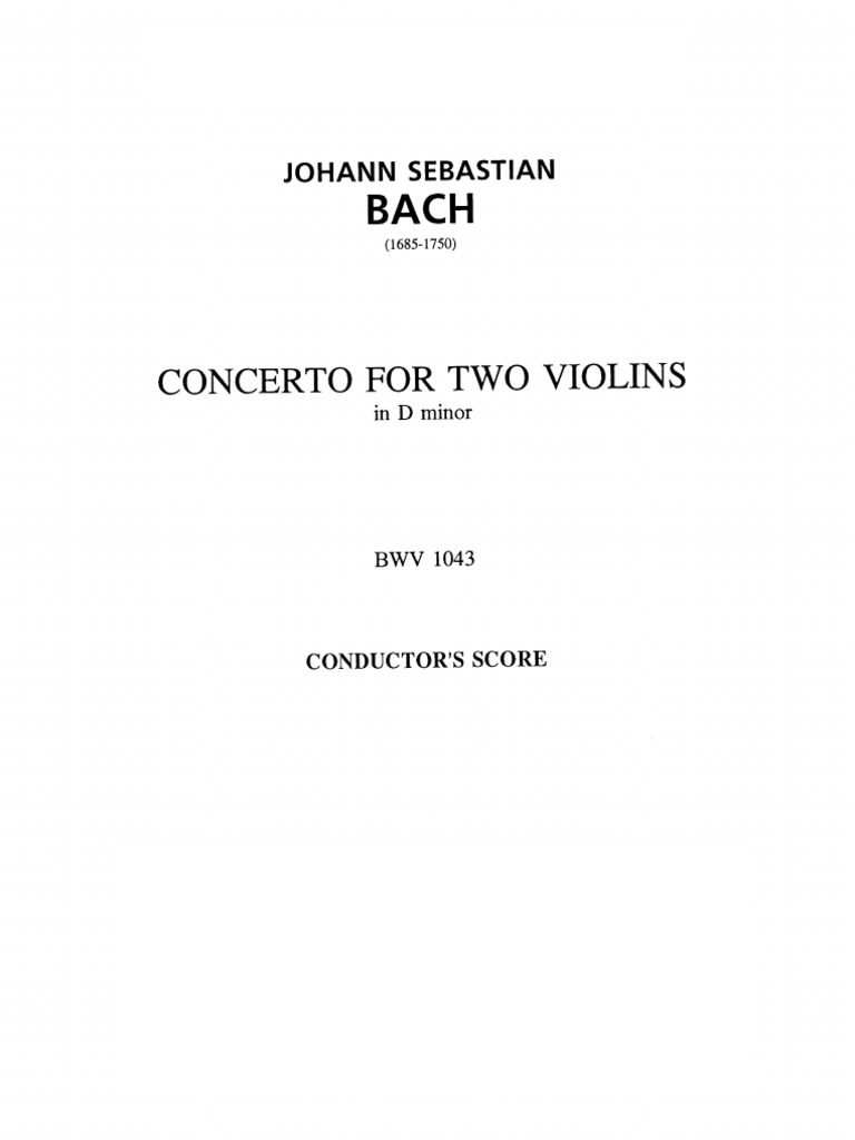 Bach Double Violon | PDF