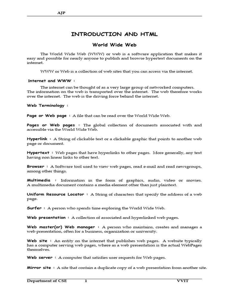 Unit 3 Html Andand Css Pdf Hyperlink World Wide Web 6940