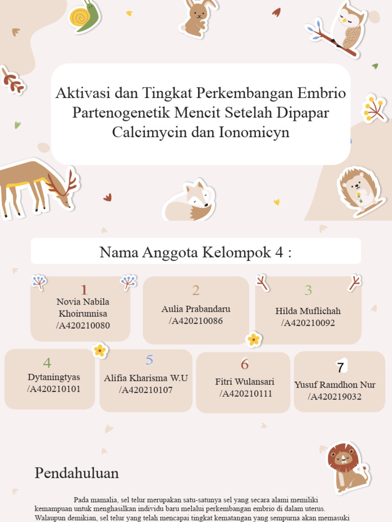 Kel 4 - Embriologi Hewan | PDF