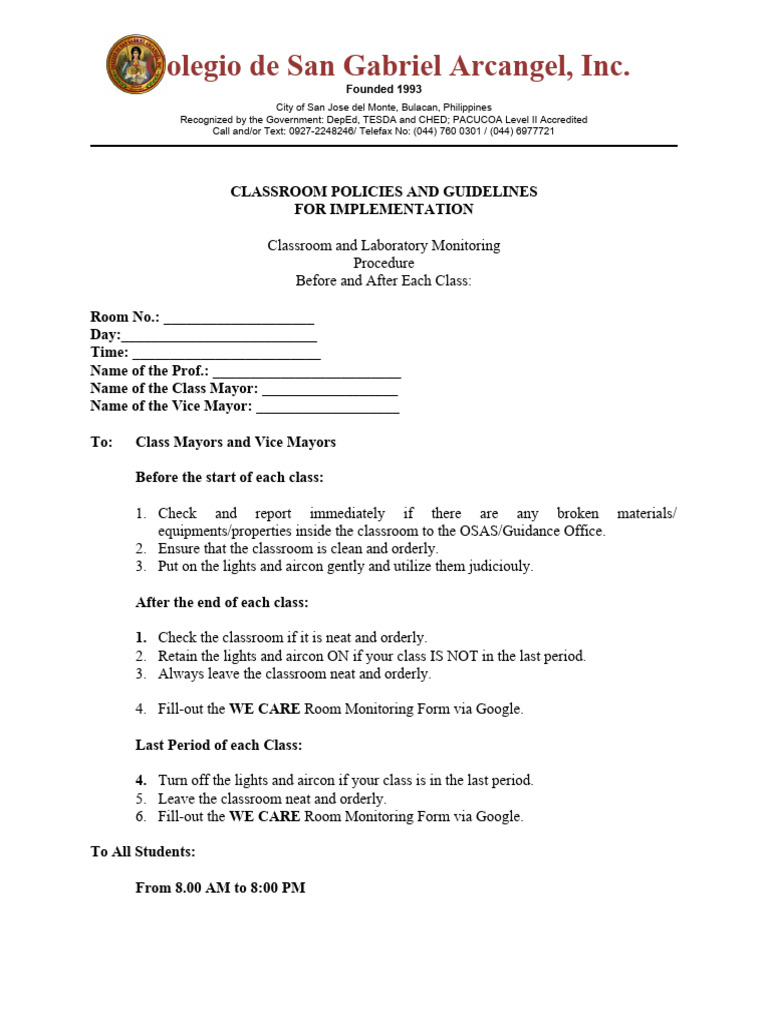 Course Policies and Guidelines | PDF