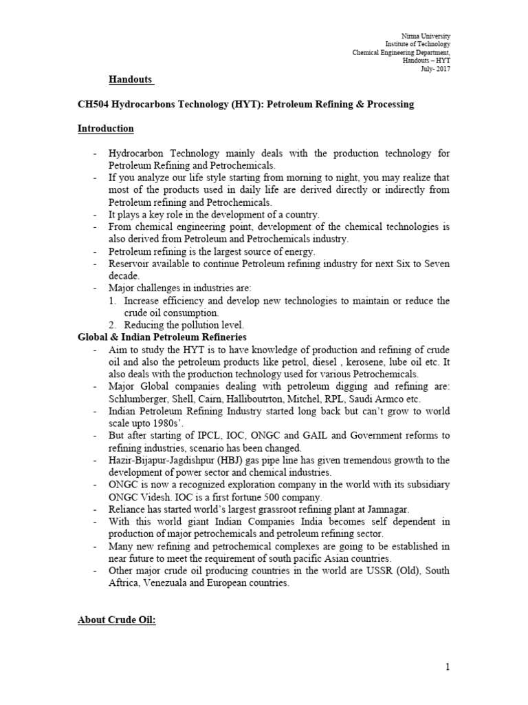 HD Hyt 2017 | PDF | Petroleum | Oil Refinery