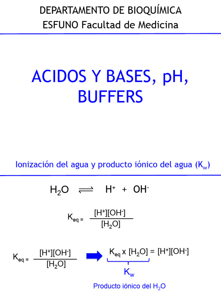 Teor 2 Ac-Base, Buffers Corregido | PDF | Constante de disociación ácida | Ph