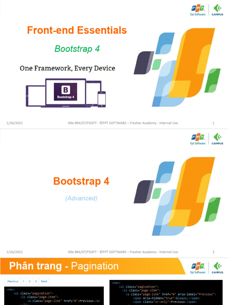 FEE - HTML & CSS (4. Bootstrap 4 - Advanced) | PDF