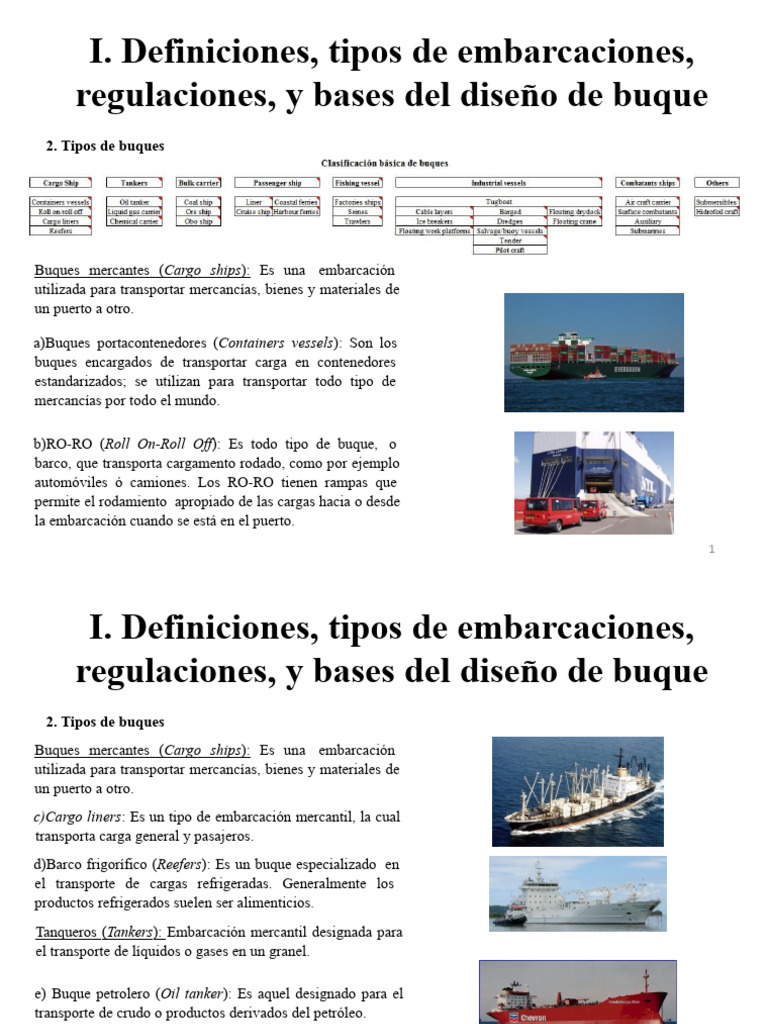 Tipos de Embarcaciones Presentacion | PDF | Buques | Valores
