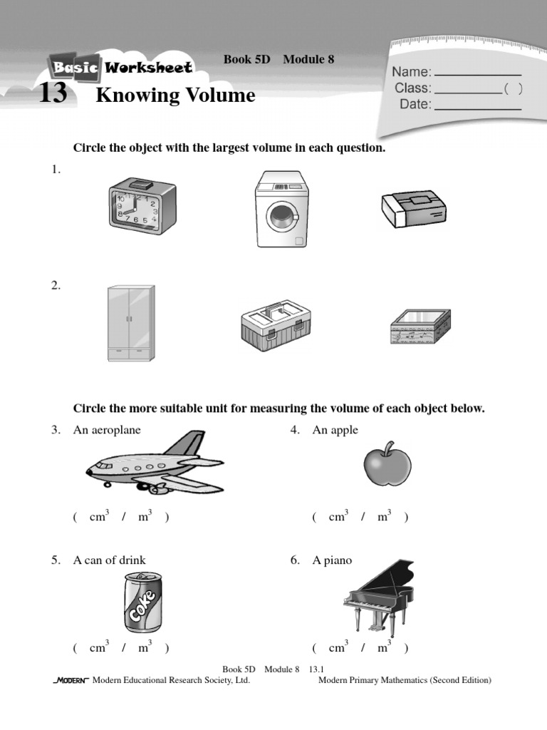5D13-14 Volume Basic | PDF | Volume | Geometric Shapes