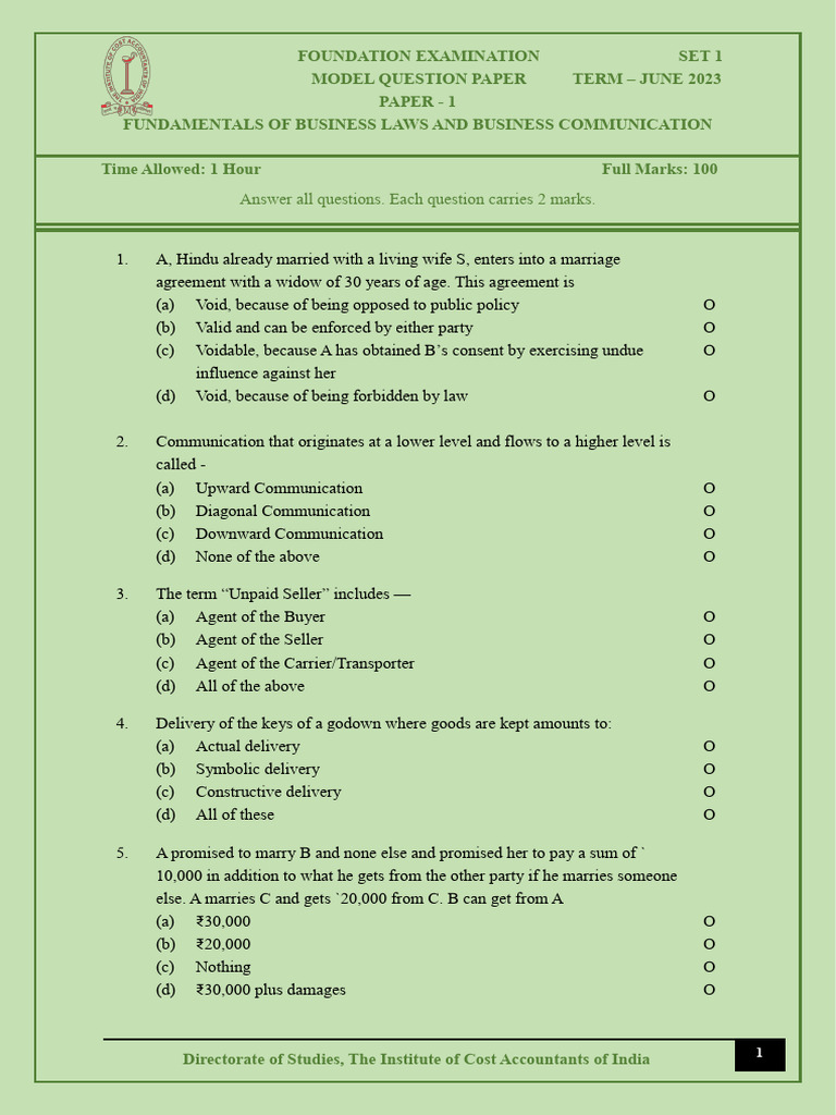 Paper1 Set1 | Download Free PDF | Negotiable Instrument | Cheque