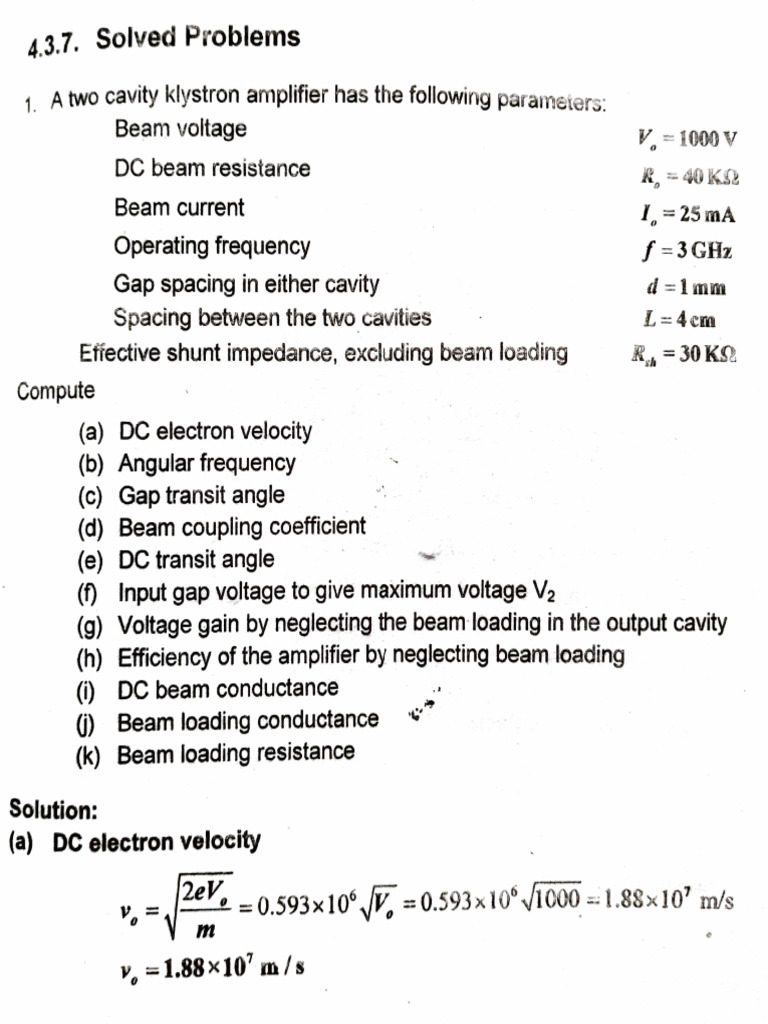RF and Microwave Unit-4 Problems | PDF | Amplifier | Telecommunications Engineering