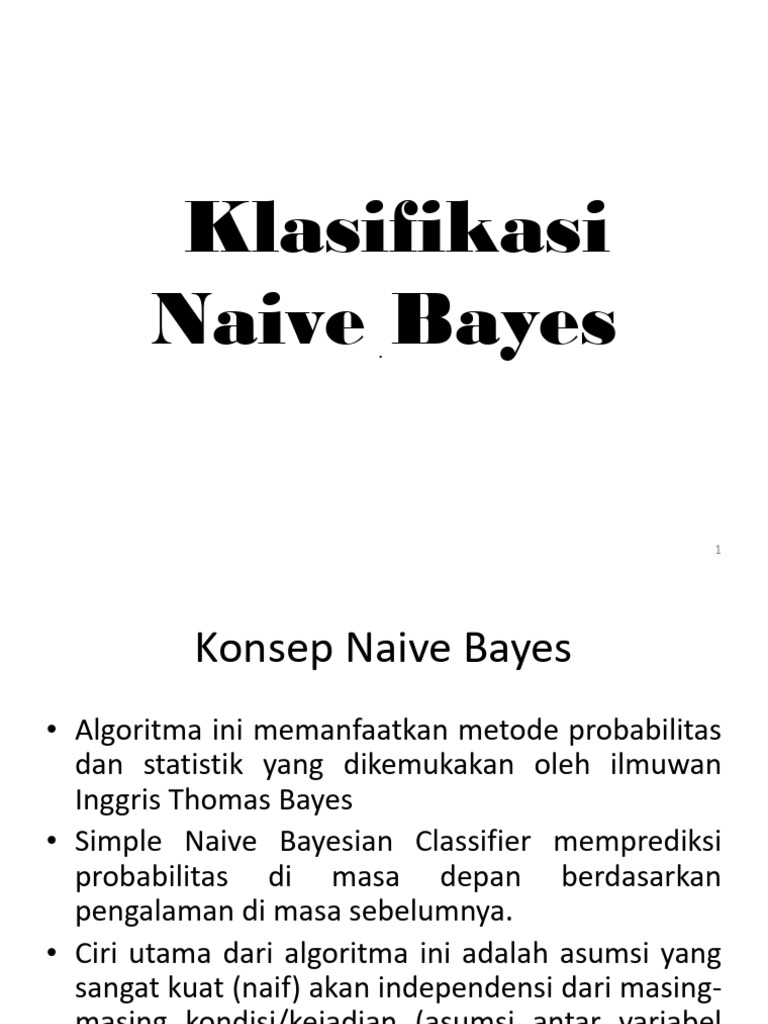 Materi6 Klasifikasi Naive Bayes | PDF