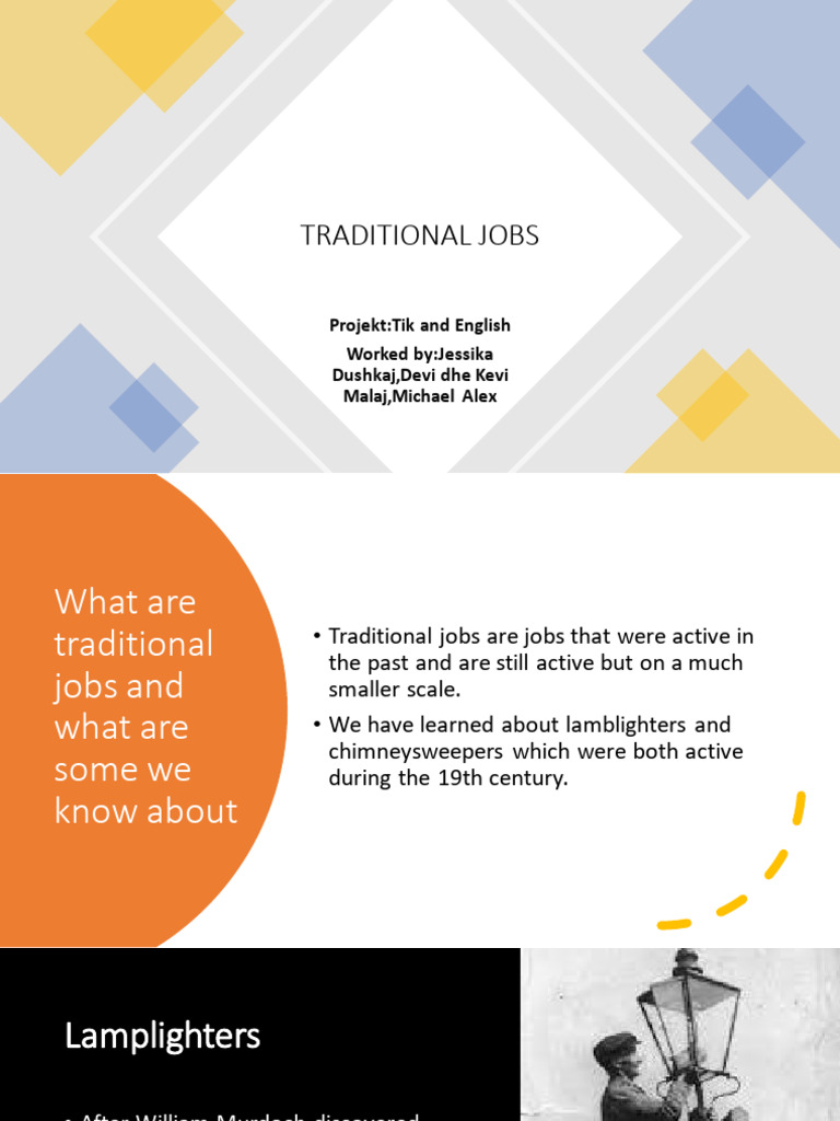 Traditional Jobs: Lamplighters & Chimneysweeps | PDF