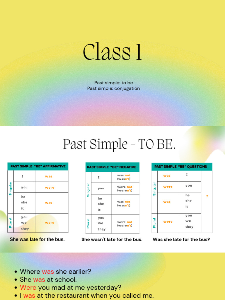 Past Simple Pdf Grammar Linguistics