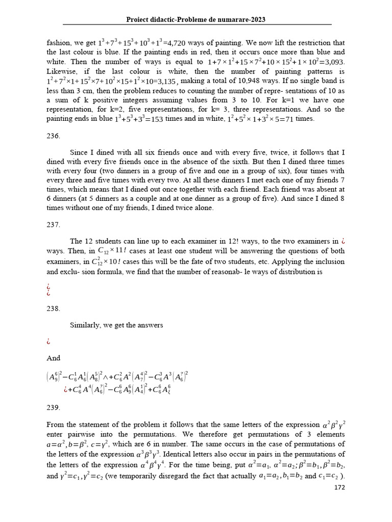 10-C-Cornea David-Probleme de Numarare-N. Vilenkin Combinatorial Mathematics-Pag.172-180 | PDF ...