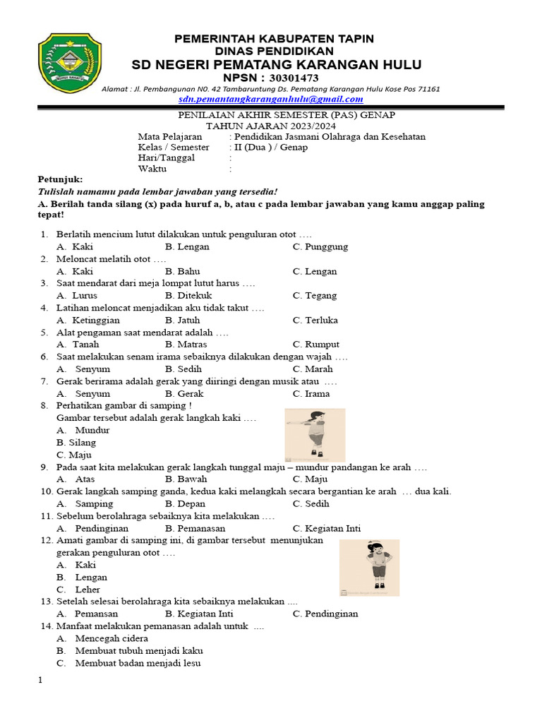Soal Kelas 2 Sem 2 2023 | PDF