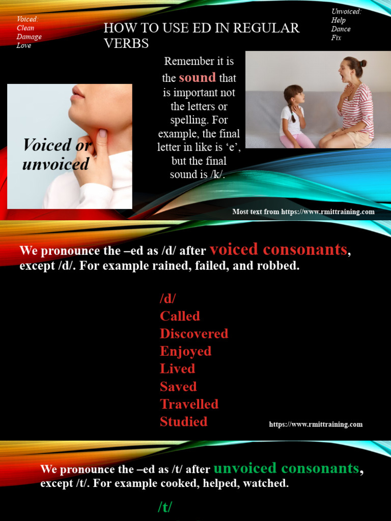 How To Use ED in Regular Verbs | PDF