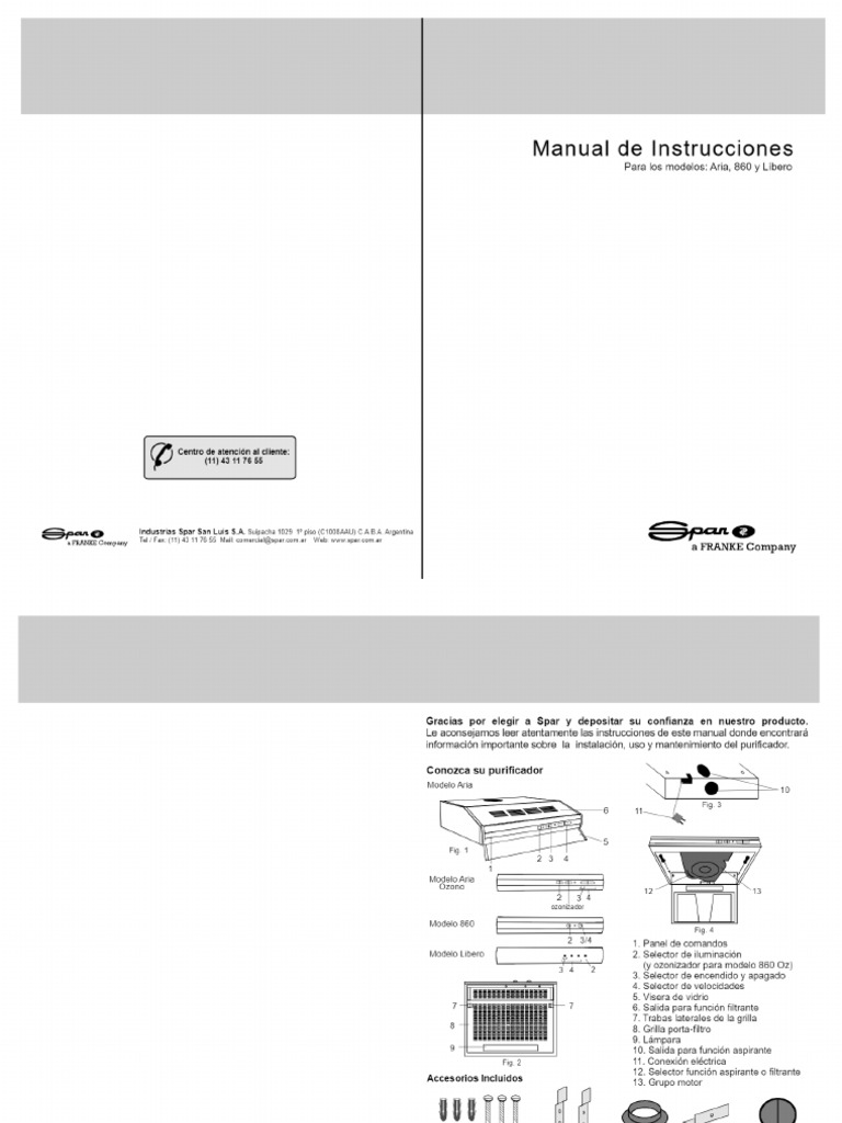 Spar 860 Manual de Usuario - Manualzz | PDF