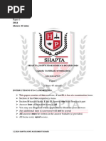 Shapta Uce Physics P1 2024 4 | PDF | Ice