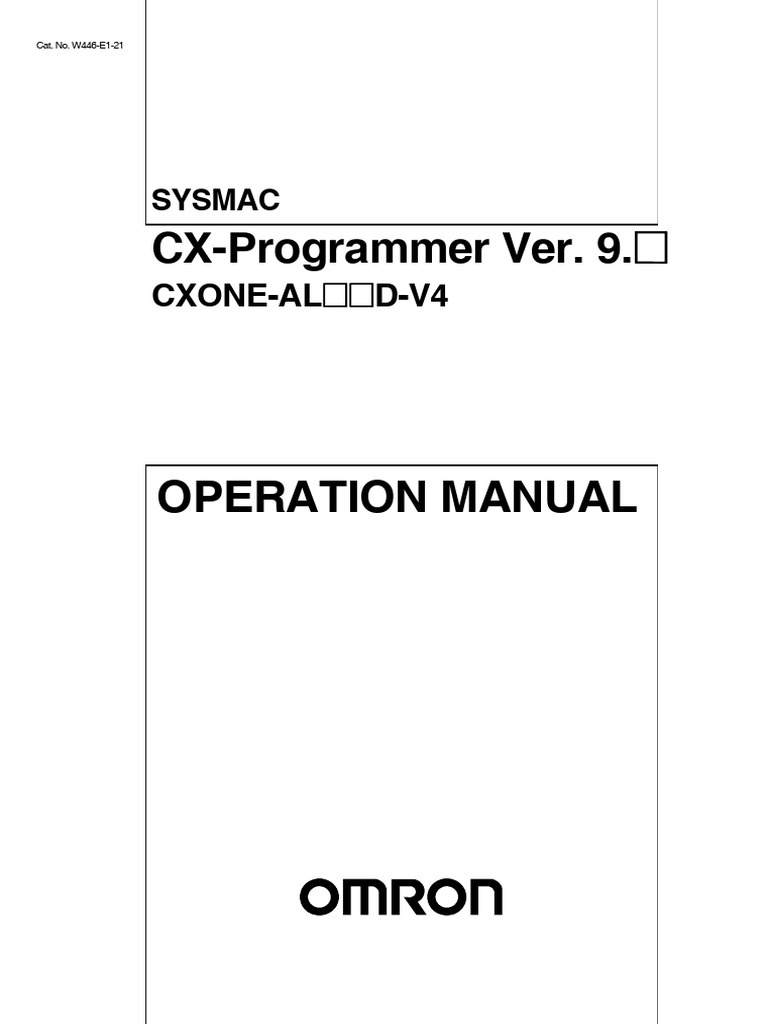 w446 Cx-Programmer Operation Manual en | PDF
