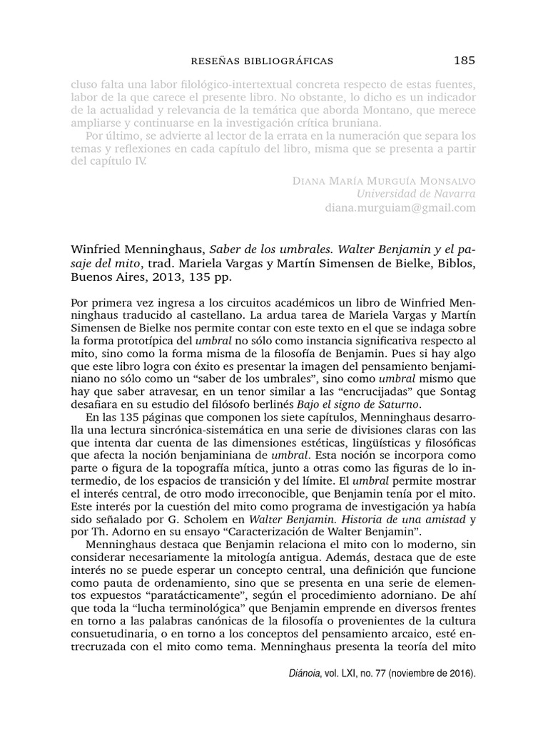 0185 2450 Dianoia 61 77 00185 | PDF | Pensamiento | Verdad