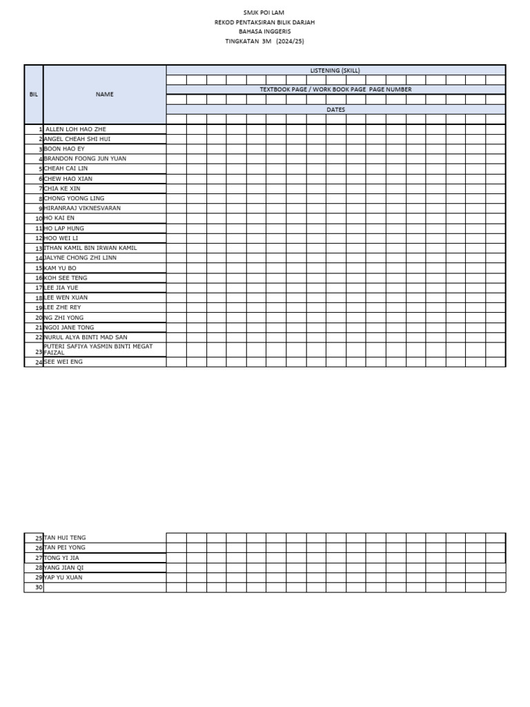 Rekod PBD 3M 24-25 | PDF