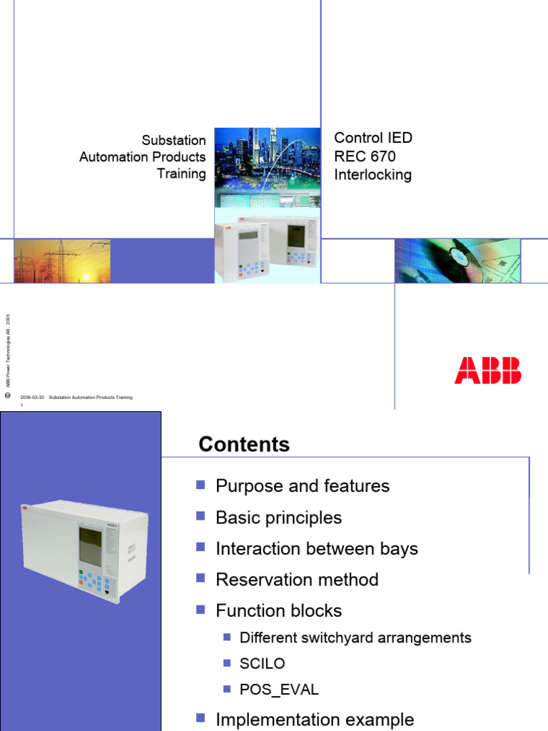 Substation Automation Interlocking Training | PDF | Electrical ...