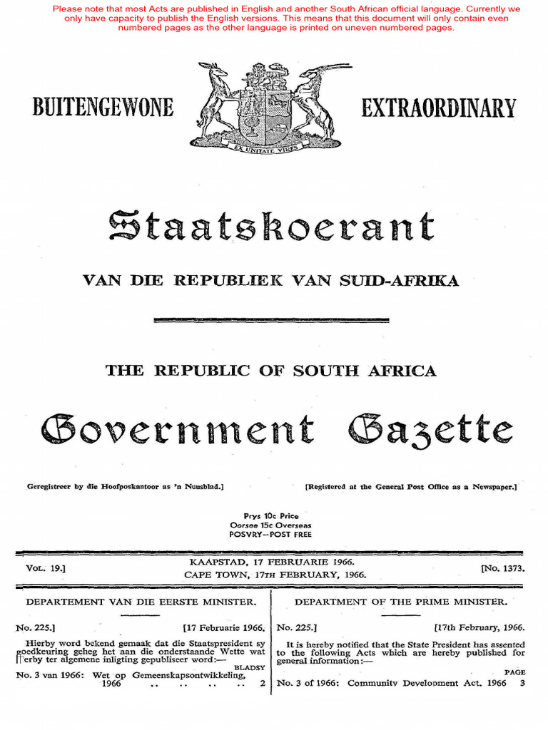 Community Development Act 3 of 1966 | PDF | Property | Committee